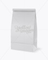 Matte Paper Bag Mockup - Half Side View on Yellow Images Object Mockups