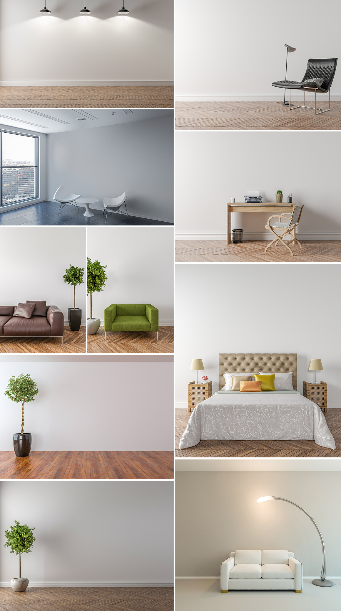 10 x Simple Interior Backgrounds 01 on Yellow Images Creative Store