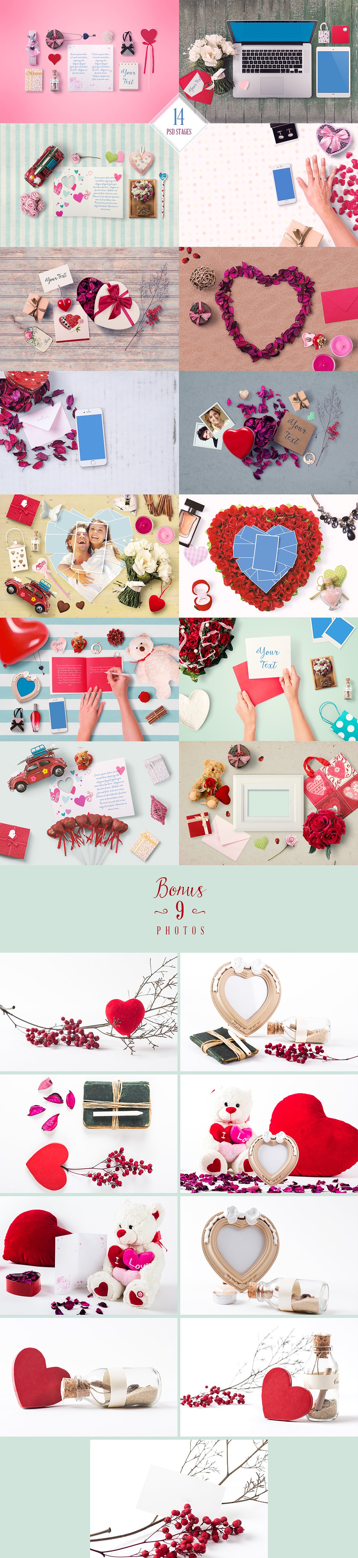 In Love Assets & Mockups on Yellow Images Creative Store