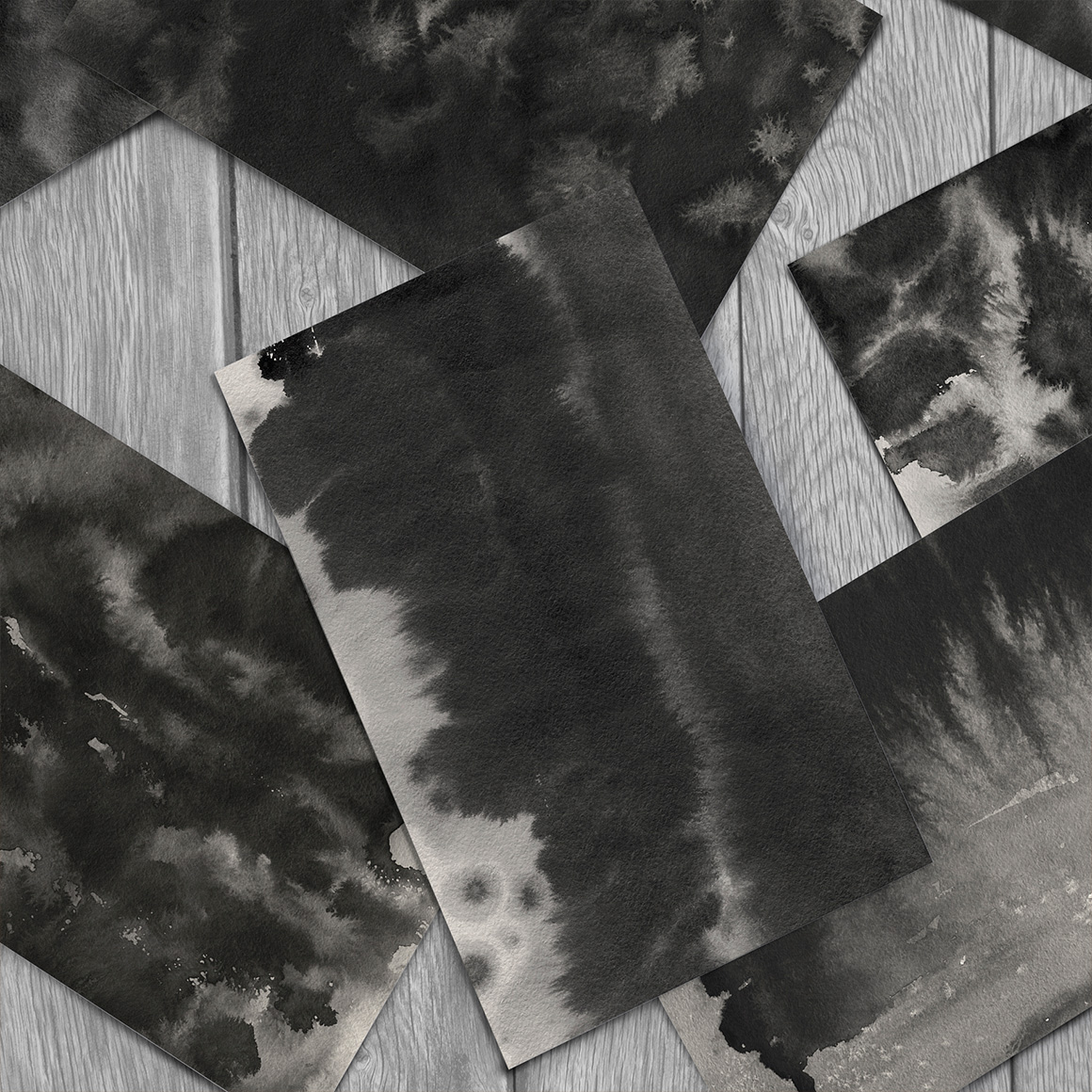 Black Ink Backgrounds Vol. 3 on Yellow Images Creative Store