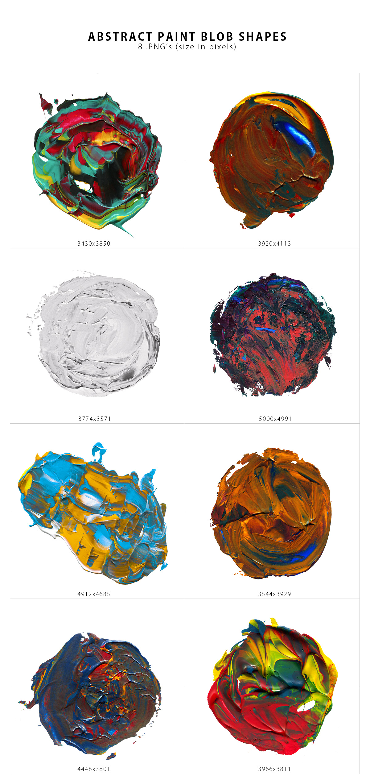 Abstract Paint Shapes on Yellow Images Creative Store