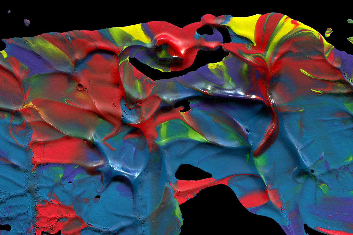 Abstract Paint Shapes on Yellow Images Creative Store