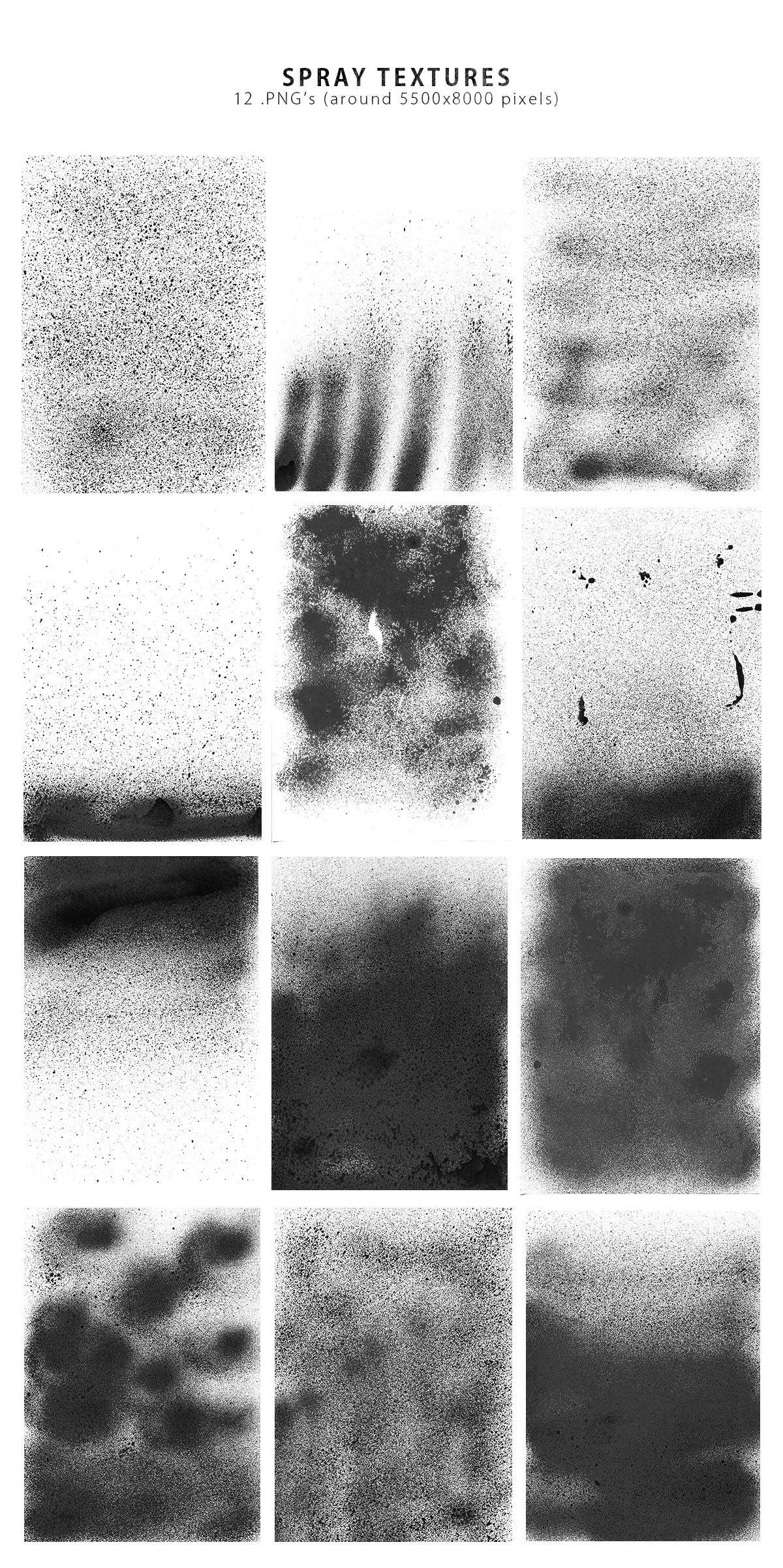 Spray Shapes & Textures on Yellow Images Creative Store