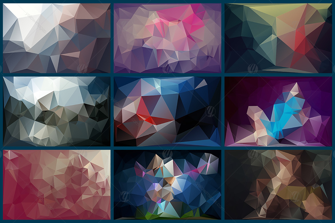 Polygon Abstract Backgrounds on Yellow Images Creative Store
