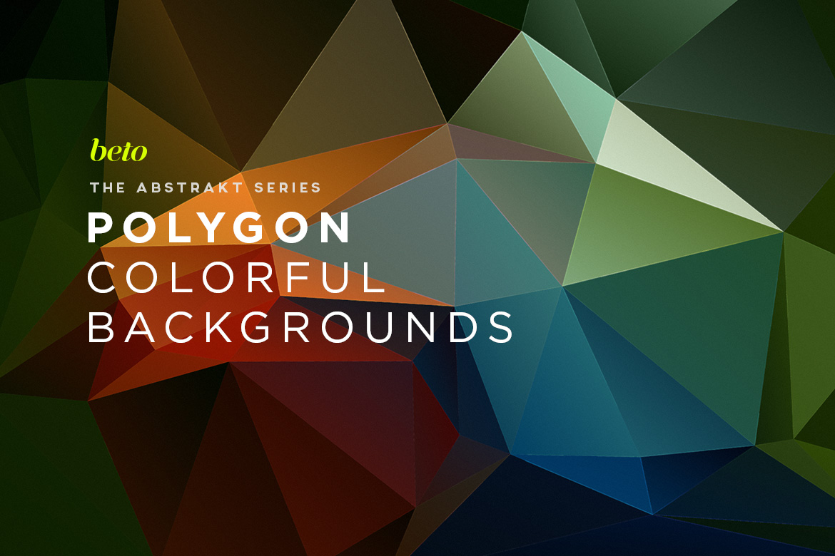 Polygon Abstract Backgrounds V11 on Yellow Images Creative Store