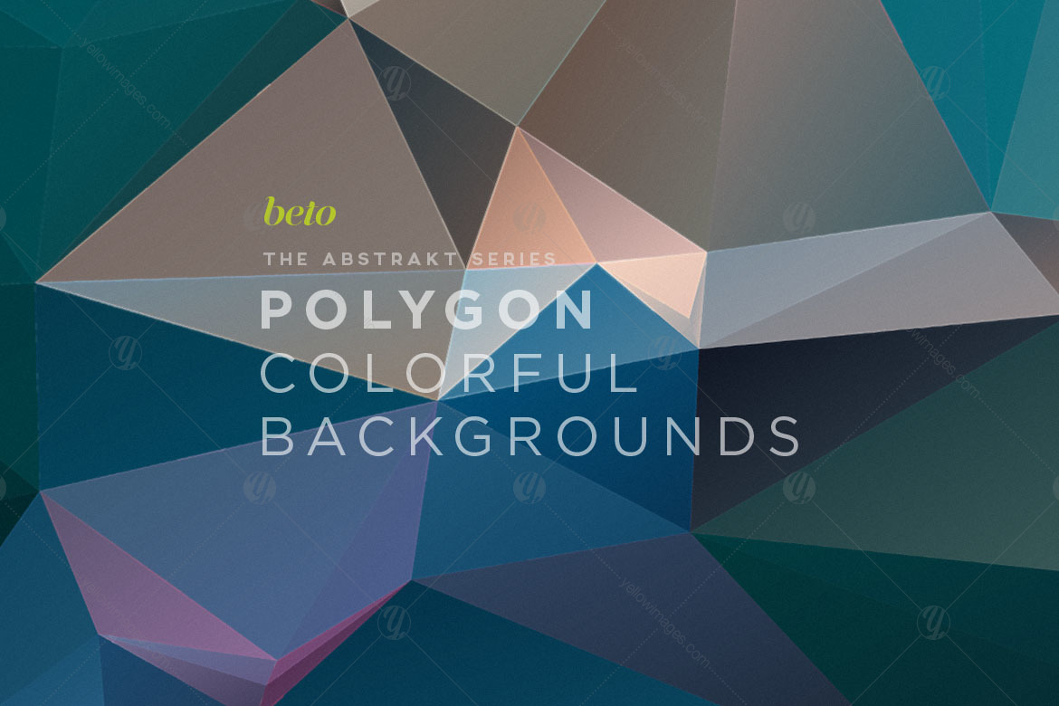 Polygon Abstract Backgrounds V11 on Yellow Images Creative Store