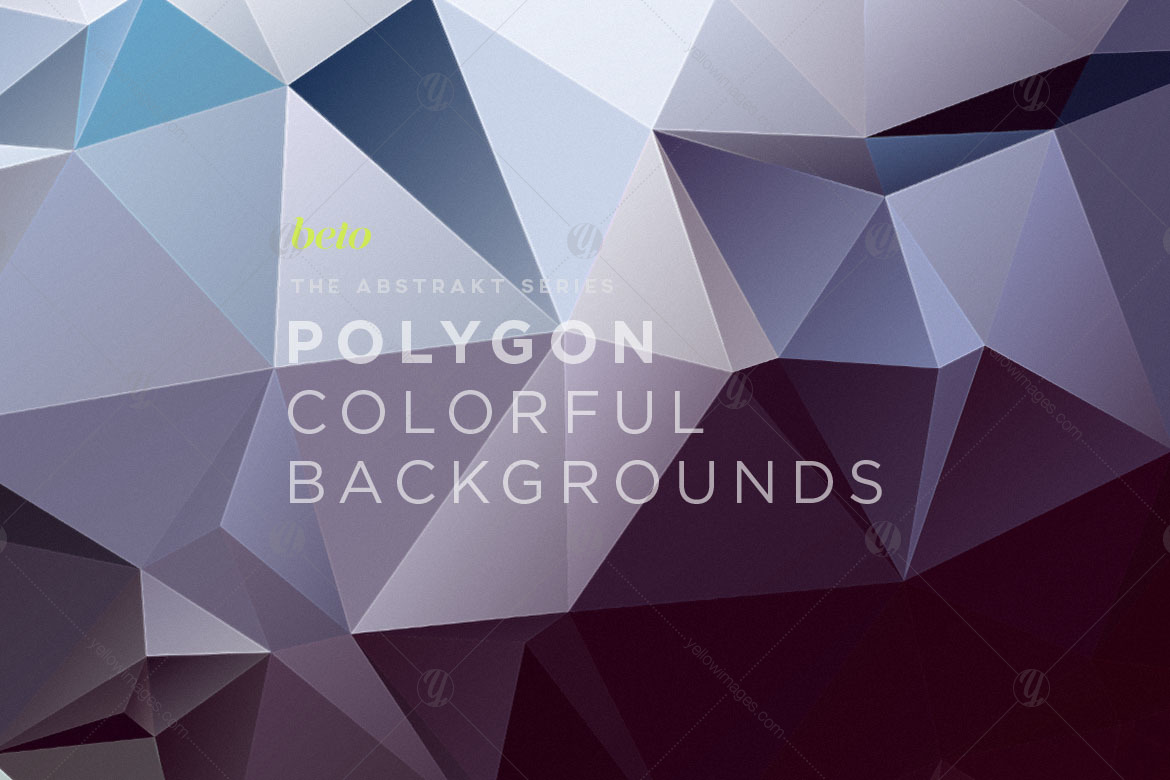 Polygon Abstract Backgrounds V17 on Yellow Images Creative Store