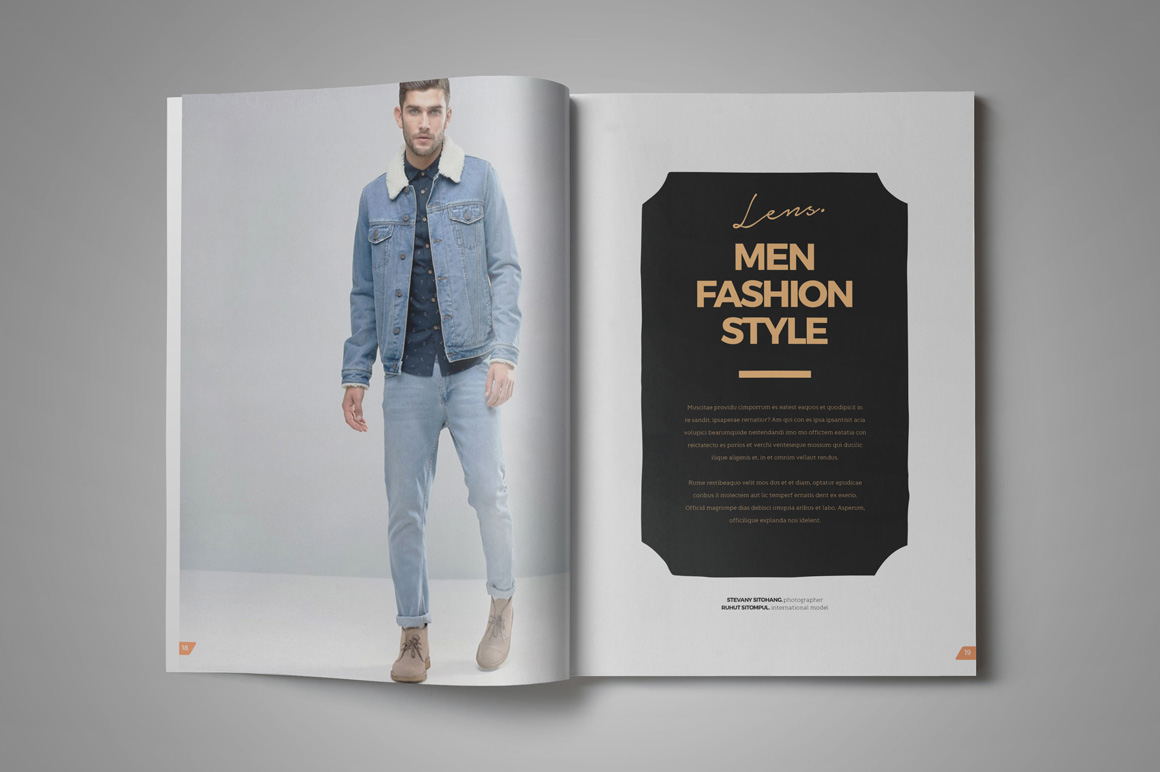 Photo Album Template on Yellow Images Creative Store