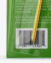 Carton Package with Straw Mockup - Back View on Yellow Images Object ...