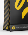 Matte Paper Bag Mockup - Half Side View on Yellow Images Object Mockups
