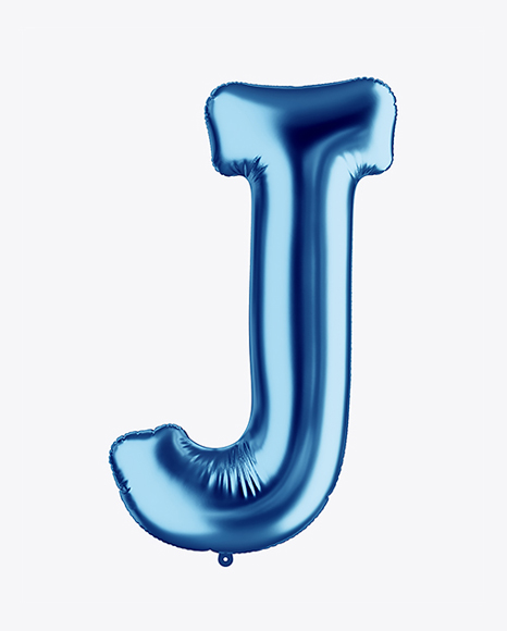 Letter J Foil Balloon Mockup - Free Download Images High Quality PNG, JPG