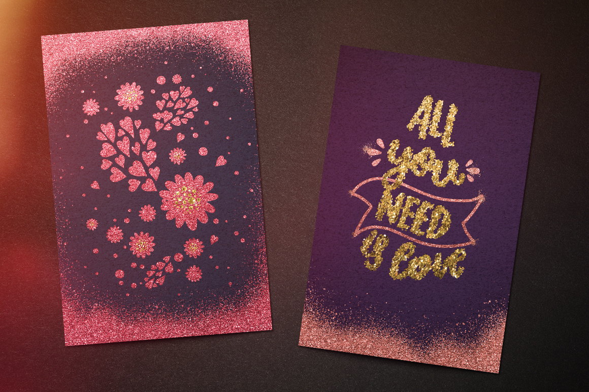 Glitter Effect Photoshop TOOLKIT on Yellow Images Creative Store