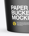5 Matte Paper Buckets Mockup in Bucket & Pail Mockups on Yellow Images ...