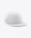 Trucker Cap with Flat Visor Mockup - Half Side View - Free Download ...