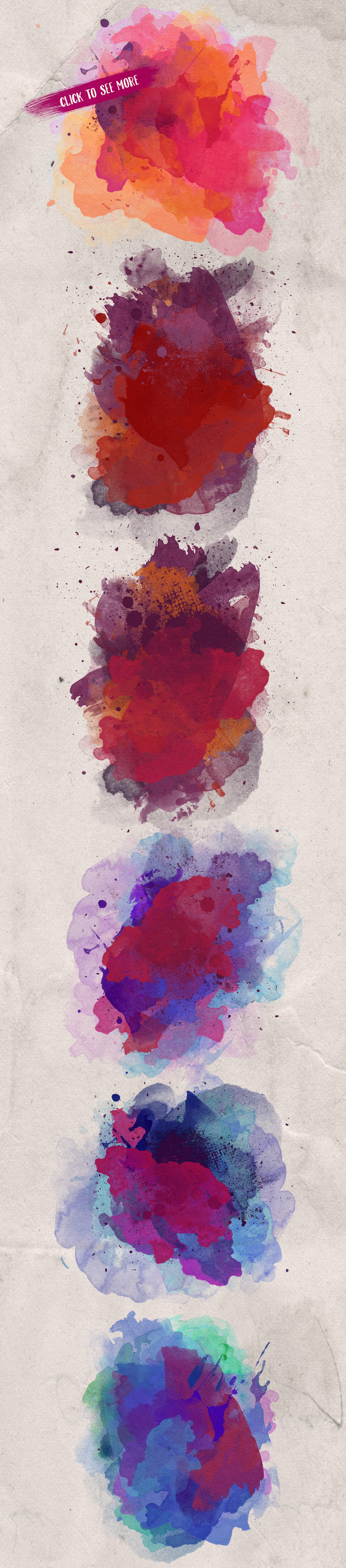 12 Watercolor Washes on Yellow Images Creative Store