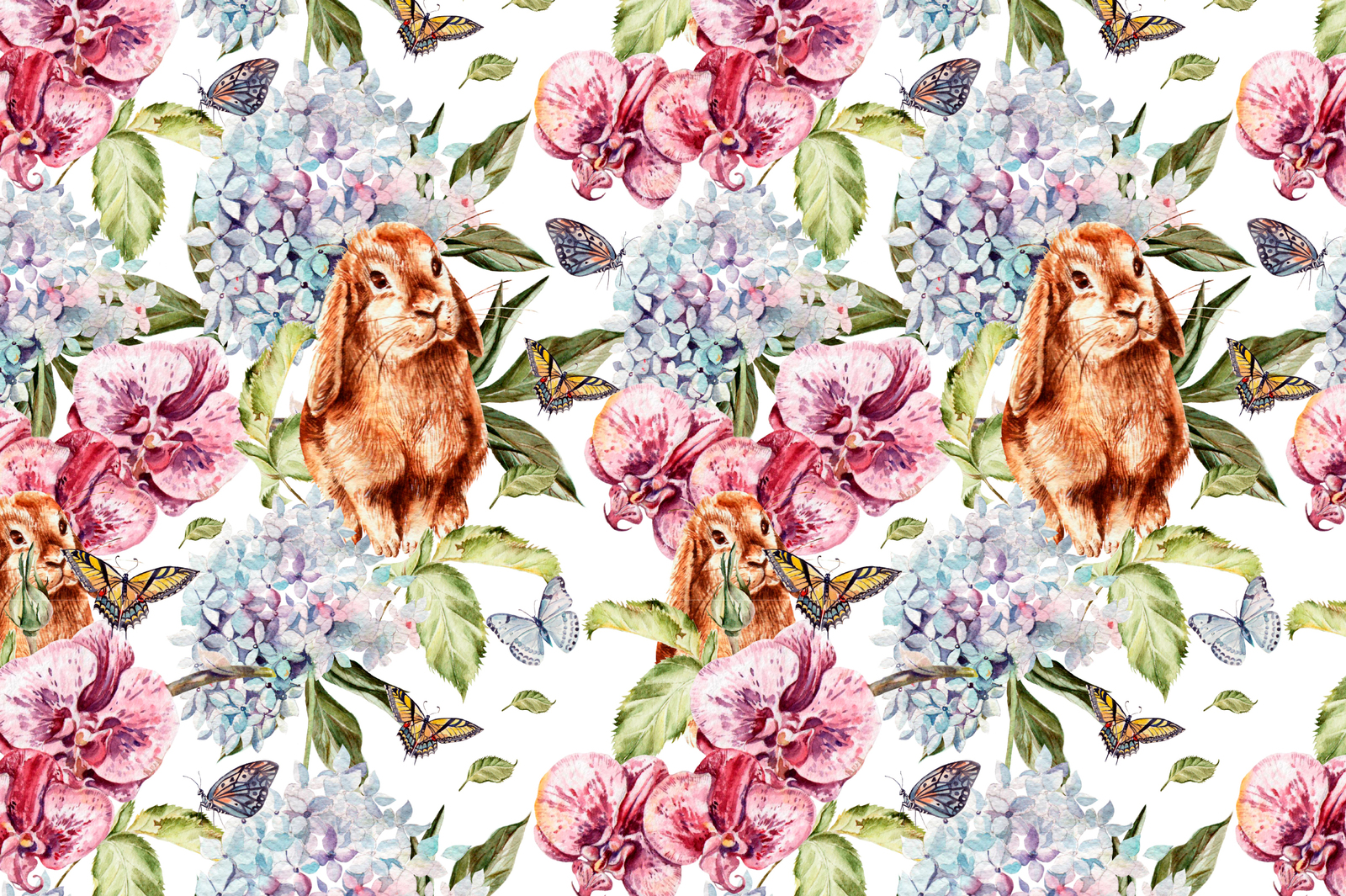 Hand Drawn watercolor SPRING on Yellow Images Creative Store