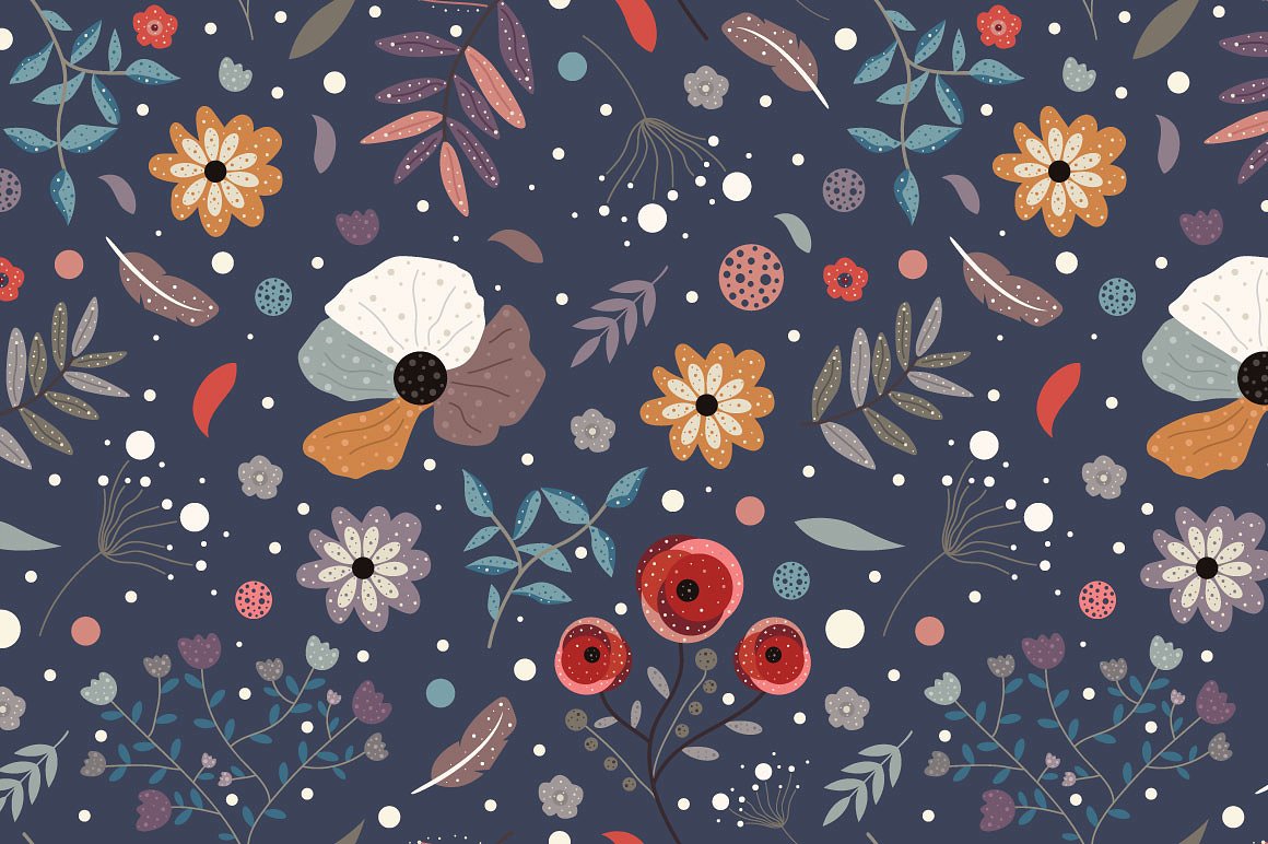 Chinoiserie pattern set on Yellow Images Creative Store