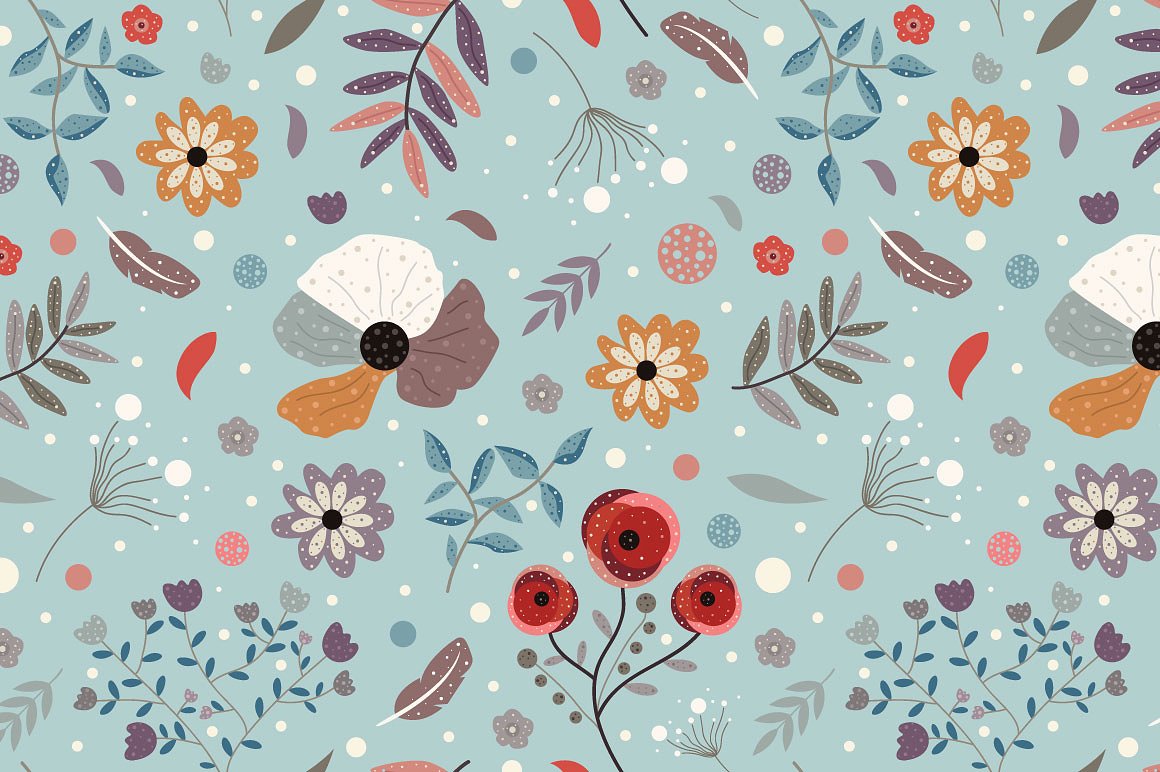 Chinoiserie pattern set on Yellow Images Creative Store