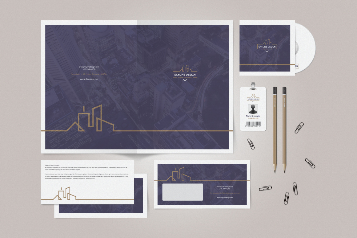 Architecture Corporate Identity on Yellow Images Creative Store