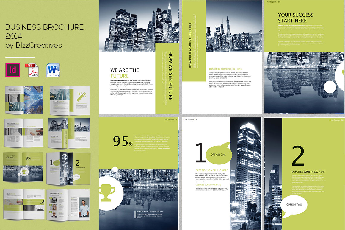 Business System Brochure on Yellow Images Creative Store