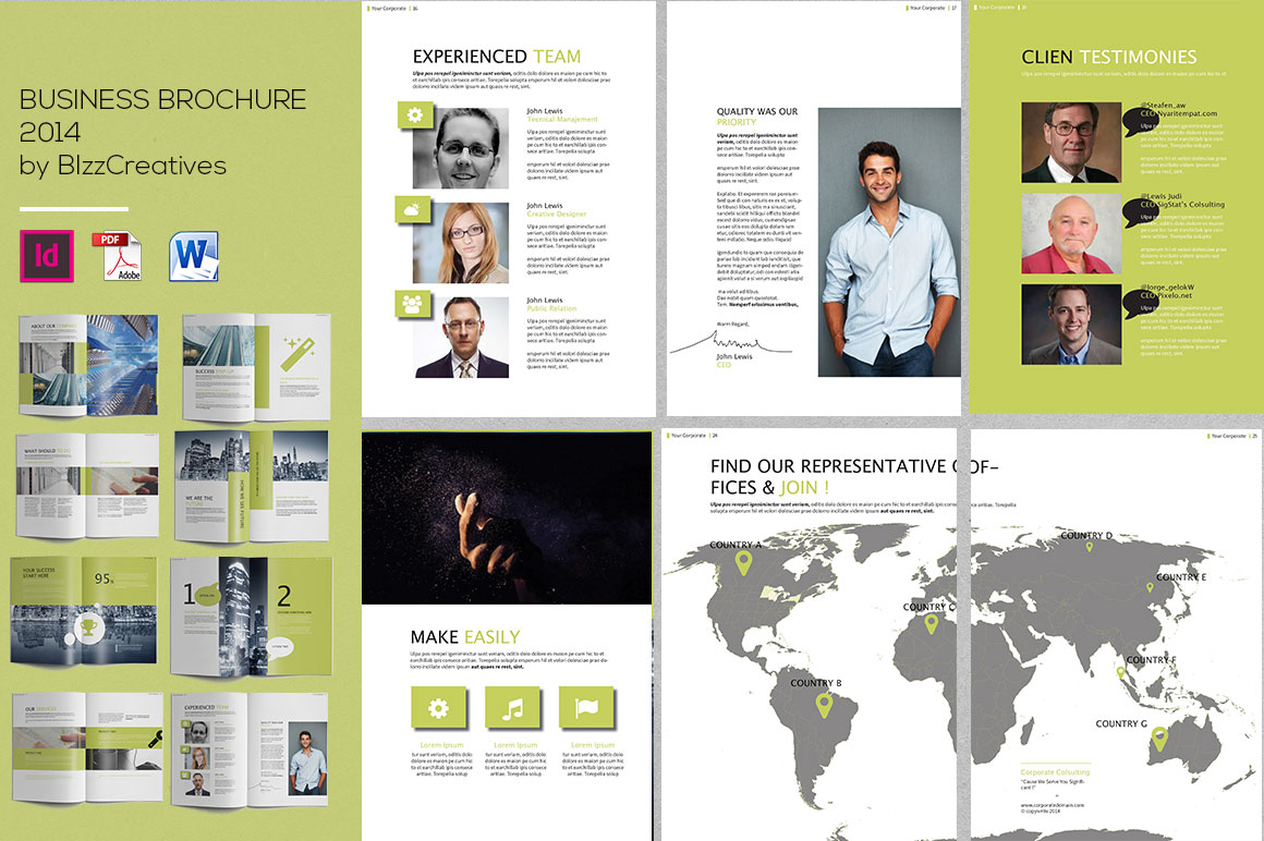 Business System Brochure on Yellow Images Creative Store