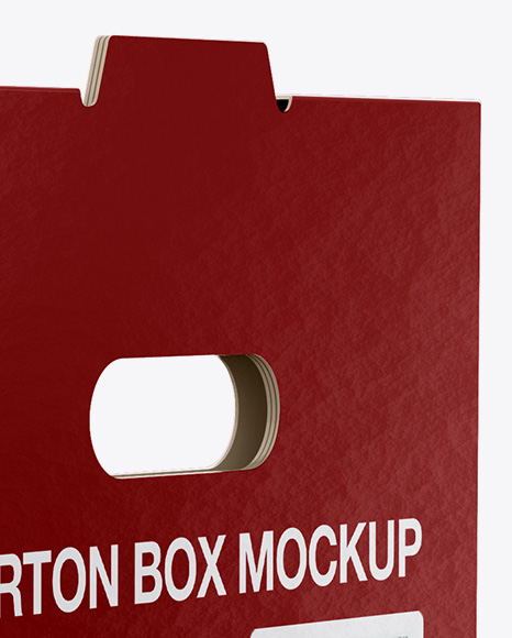 Opened Box Mockup - Front Half Side & Back Half Side Views on Yellow ...