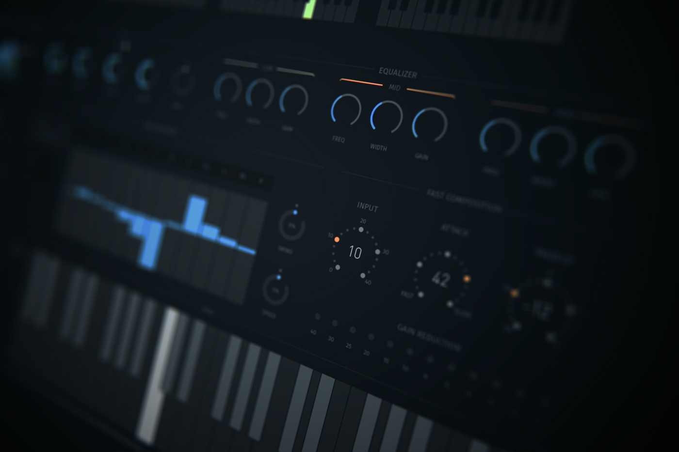 NETA: Modern Virtual Instruments GUI on Yellow Images Creative Store
