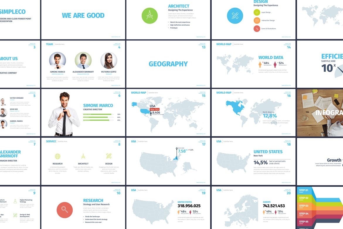 SIMPLECO: Modern simple presentation on Yellow Images Creative Store