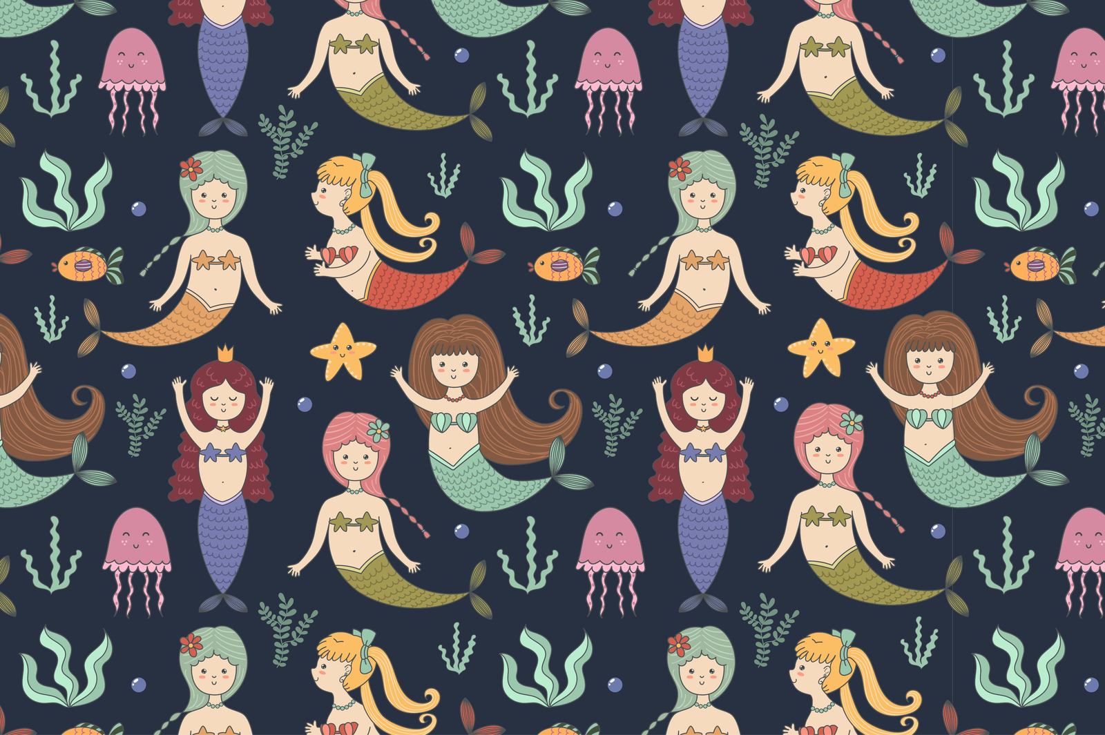 Mermaids collection on Yellow Images Creative Store