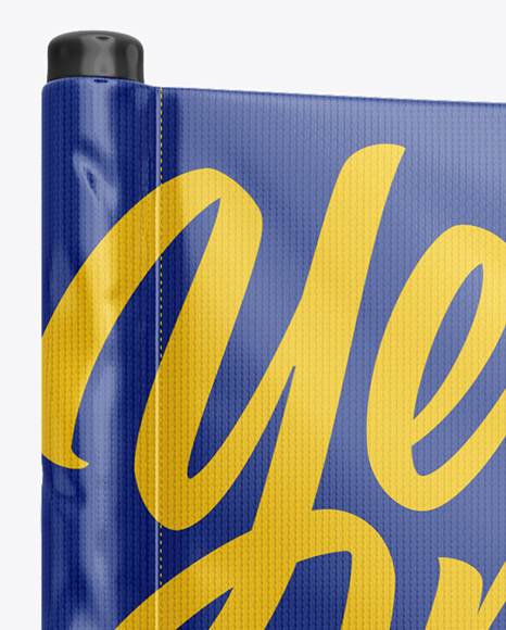 Flag Post Mockup - Front View - Free Download Images High Quality PNG, JPG