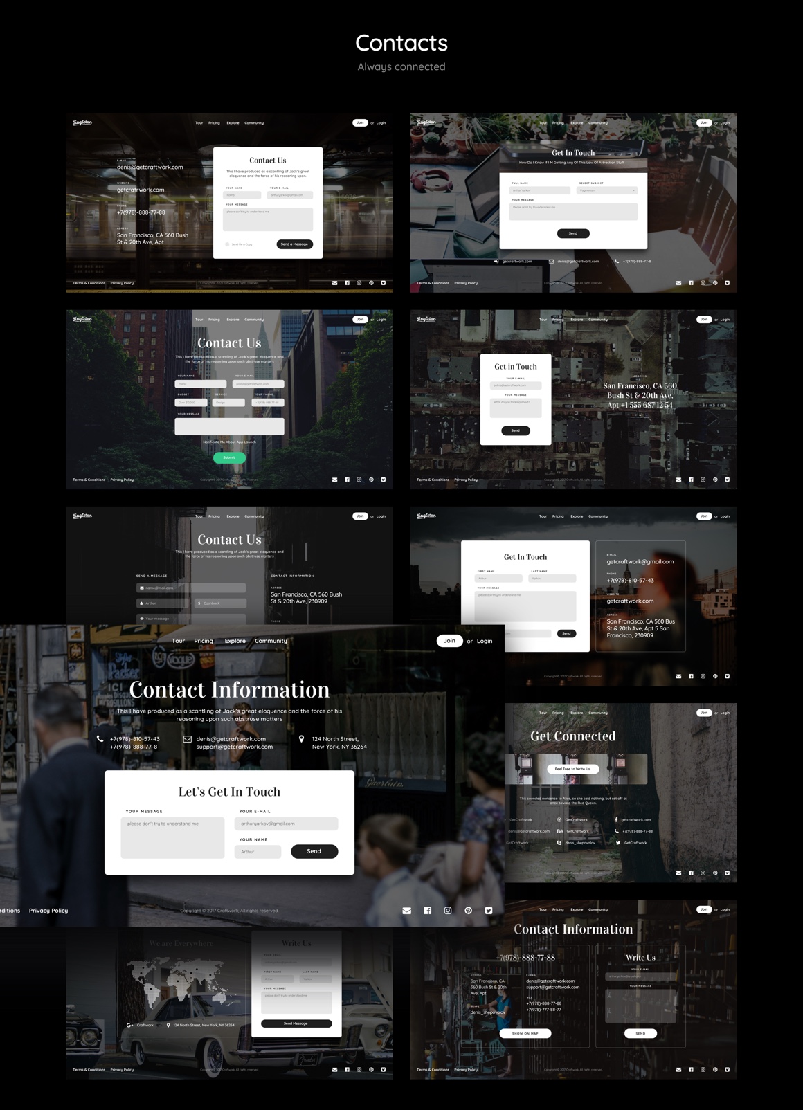 Singleton 2 [120 High Quality Cards for Landings] on Yellow Images Creative Store
