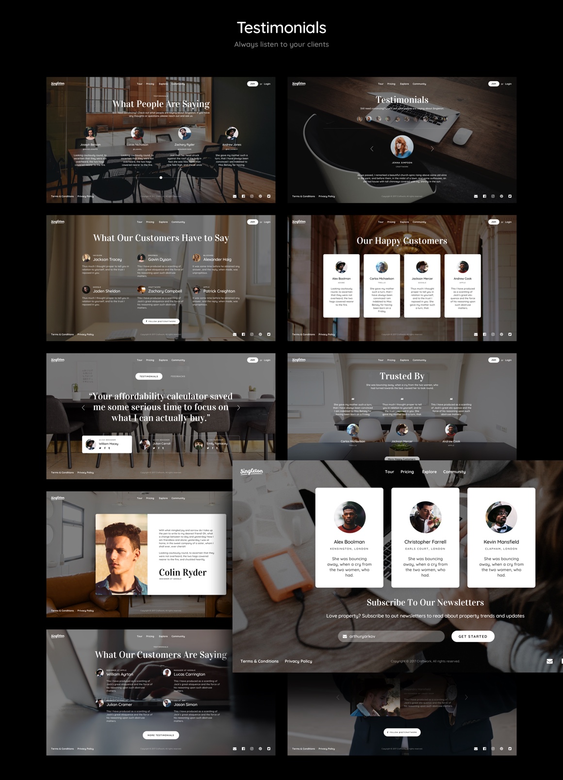 Singleton 2 [120 High Quality Cards for Landings] on Yellow Images Creative Store