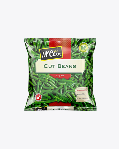 White Plastic Snack Package Small in Flow-Pack Mockups on Yellow Images ...