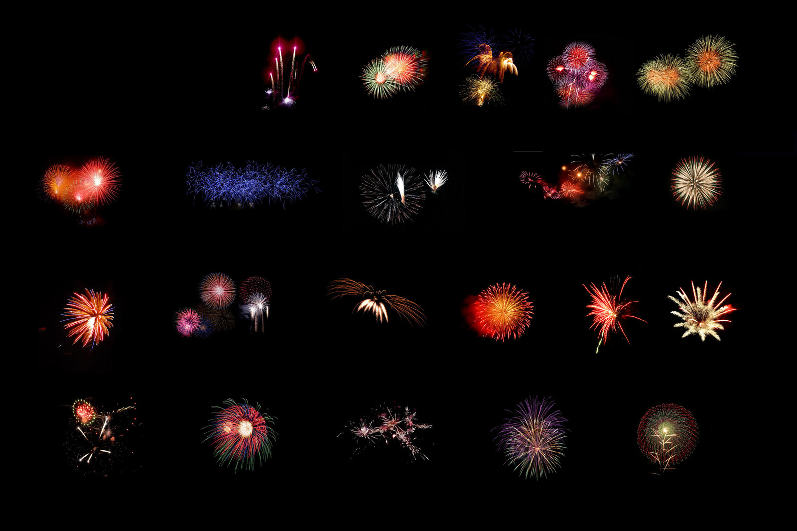 21 Firework Photo Overlays on Yellow Images Creative Store