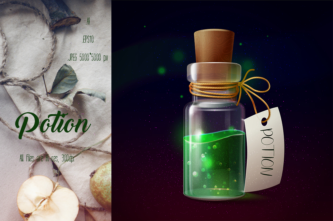 Elixir vector illustrations on Yellow Images Creative Store