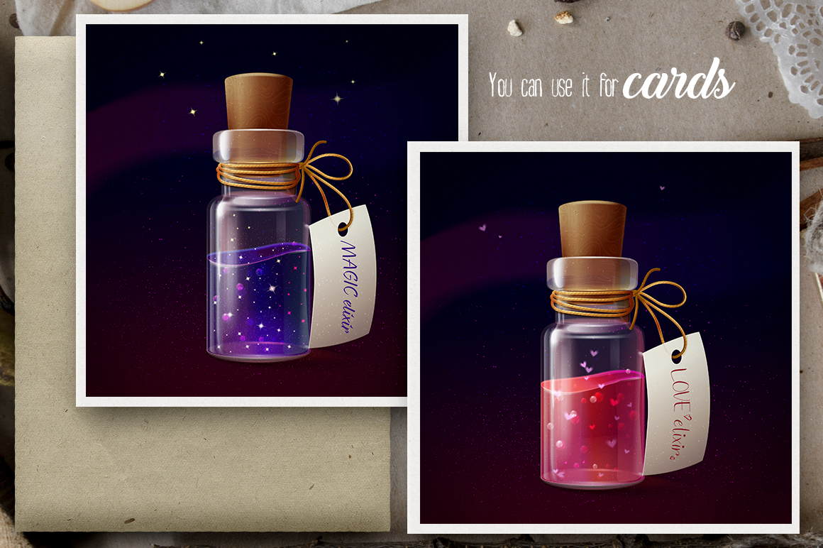 Elixir vector illustrations on Yellow Images Creative Store