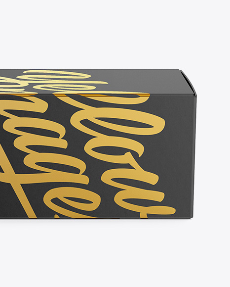 Paper Box Mockup - Front View (High-Angle Shot) on Yellow Images Object ...