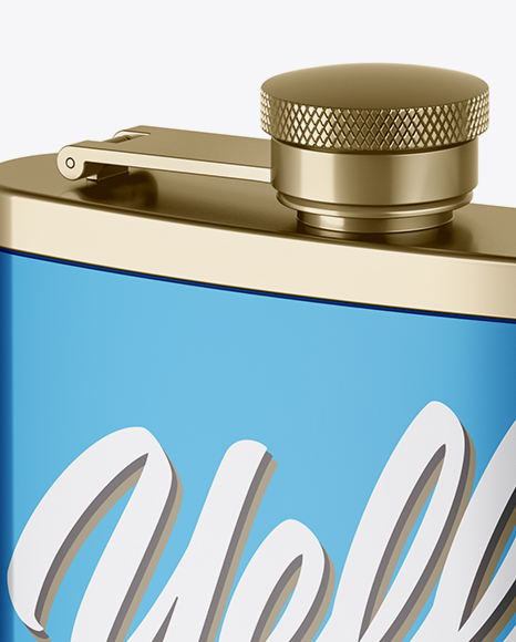 Steel Flask Mockup - Half Side View - Free Download Images High Quality ...