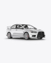 Mitsubishi Lancer Evolution X Mockup - Half Side View in Vehicle ...