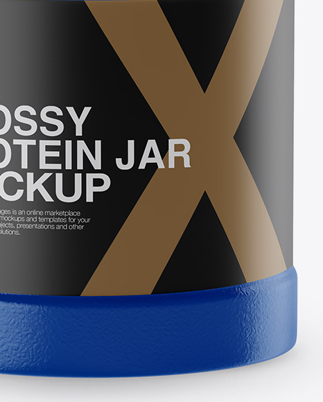 Textured Protein Jar Mockup - Free Download Images High Quality PNG, JPG