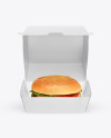 Burger Box Mockup - Front View (High-Angle Shot) on Yellow Images ...