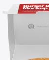 Burger Box Mockup - Front View (High-Angle Shot) on Yellow Images ...
