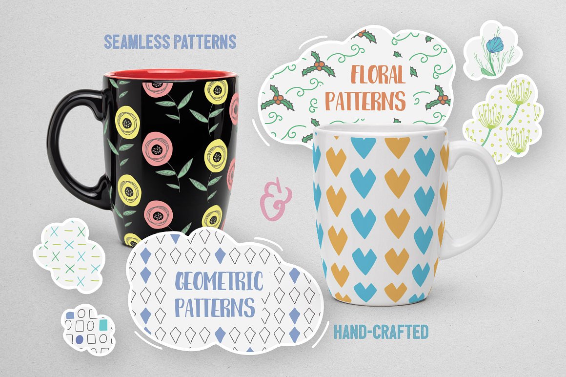 My Little Patterns on Yellow Images Creative Store