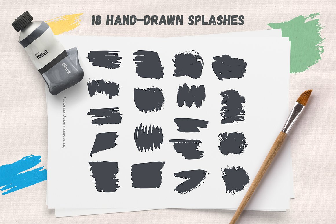 Artistic Studio: Acrylic Toolkit on Yellow Images Creative Store