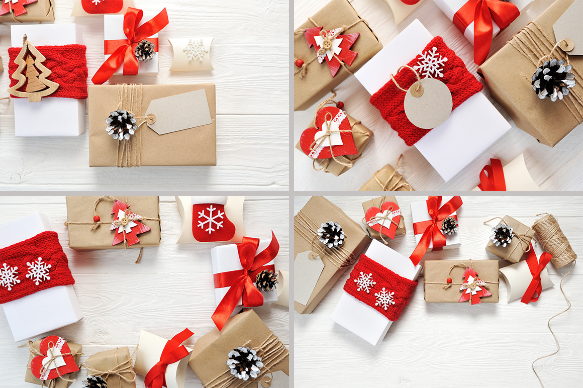 Christmas Gift Collection on Yellow Images Creative Store