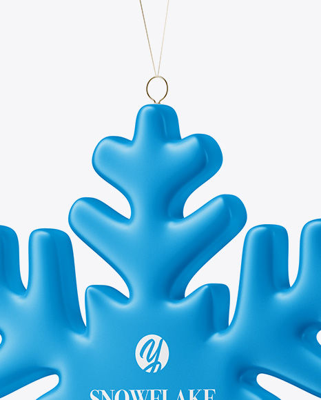 Matte Snowflake Mockup - Half Side View - Free Download Images High ...