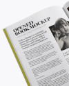 Opened Magazine Mockup - Half Side View - Free Download Images High ...