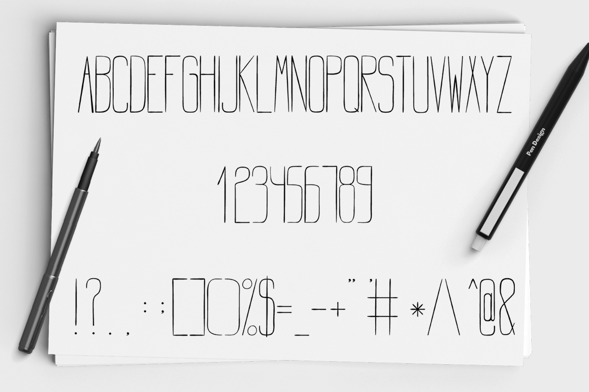 LENGTHY | All Caps Brush Font on Yellow Images Creative Store