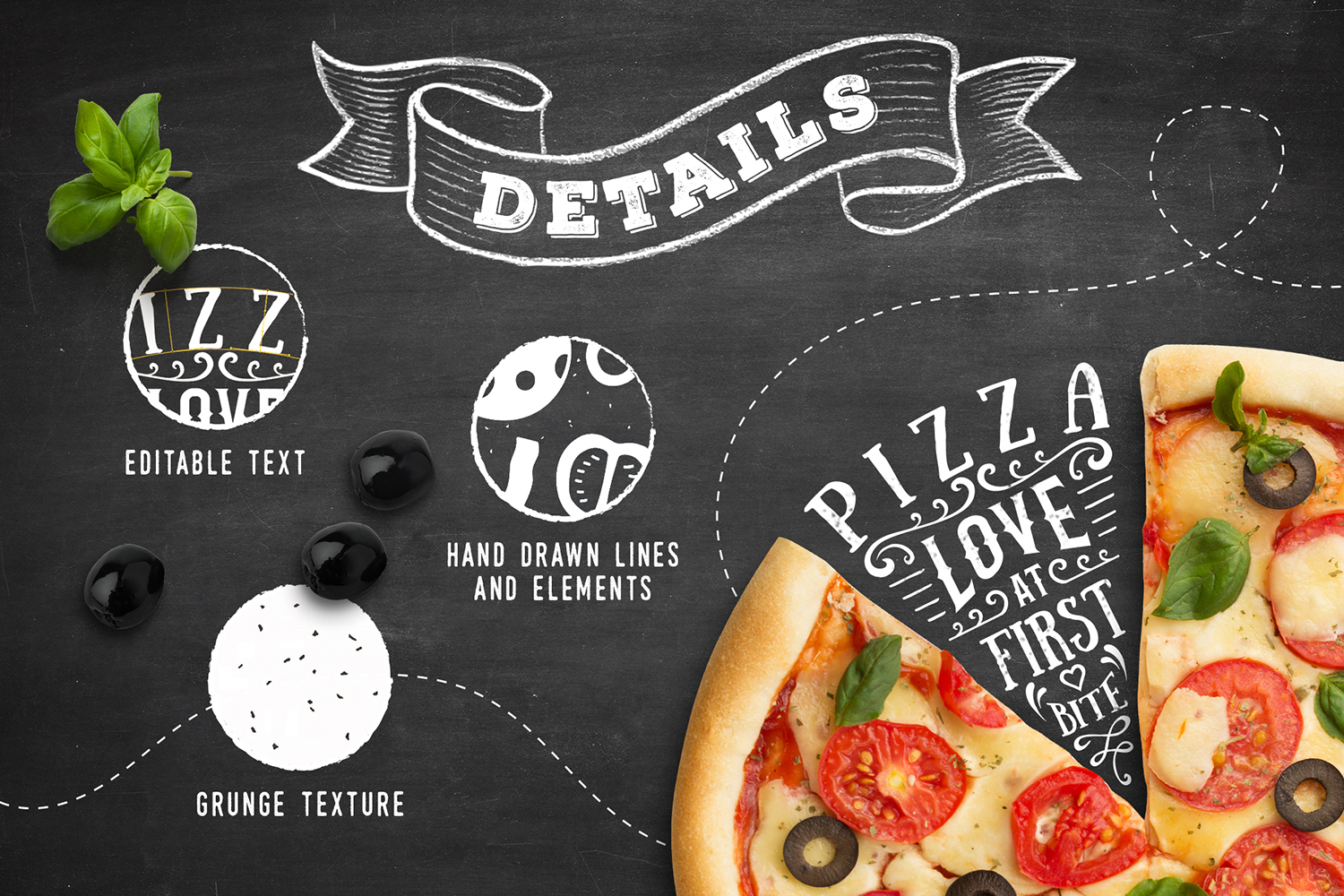 6 Hand Drawn Pizza Slice Badges on Yellow Images Creative Store 6 Hand Drawn Pizza Slice Badges on Yellow Images Creative Store