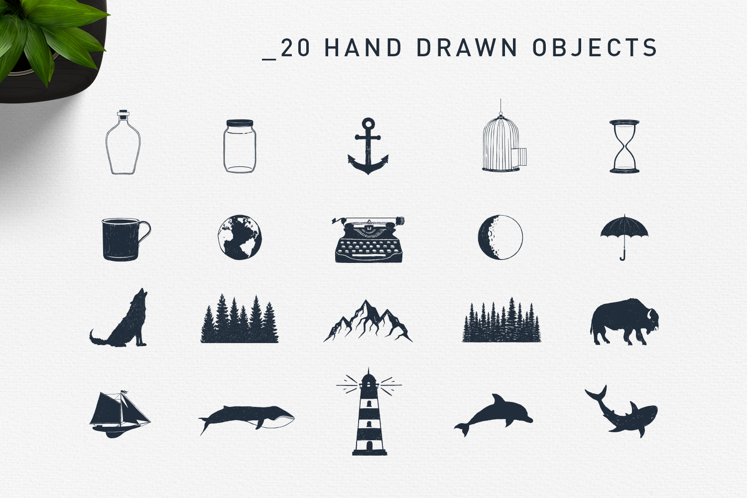 Double Exposure. 20 Creative Logos on Yellow Images Creative Store